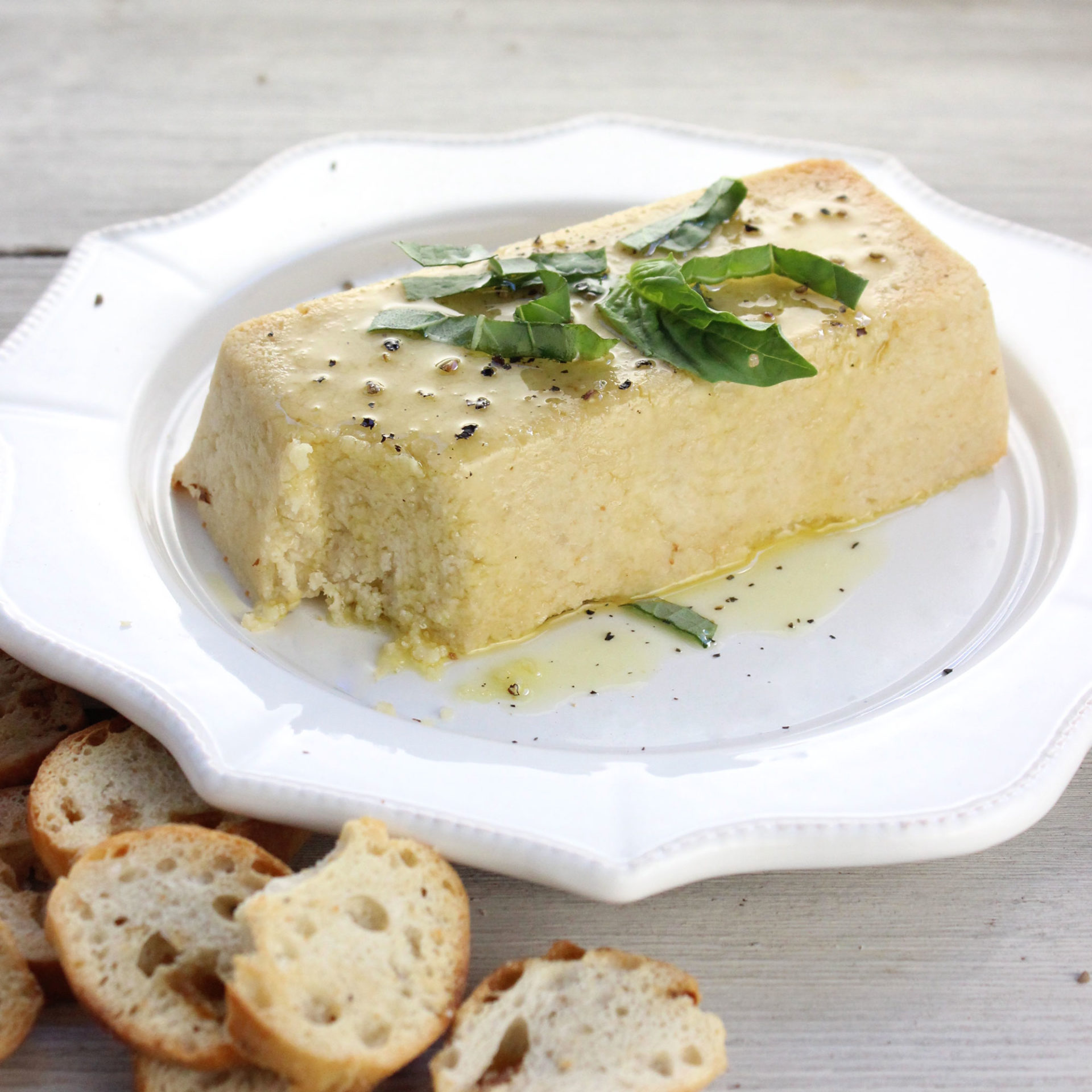 Baked Almond Cheese - Easy Vegan Meal Plan