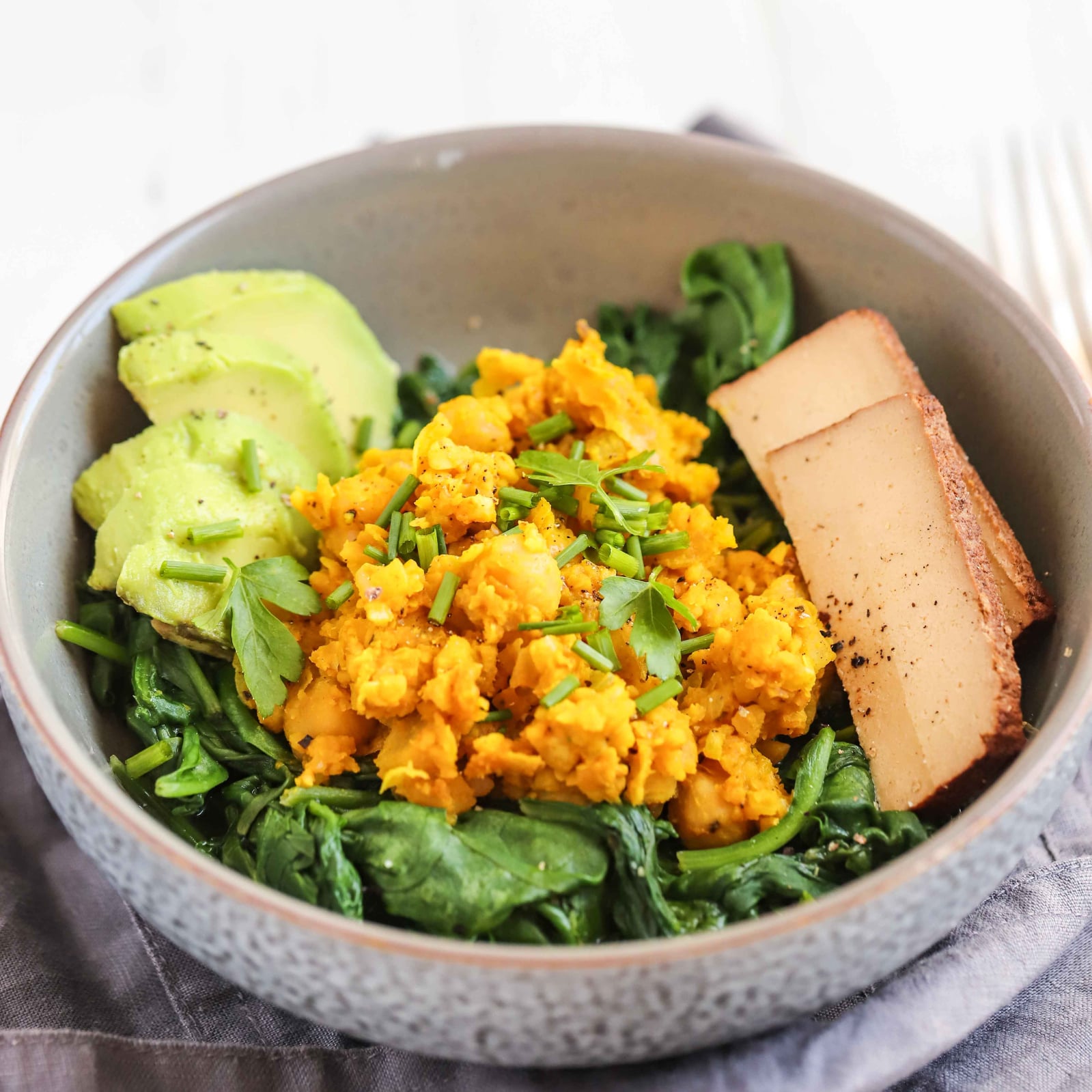 Chickpea Scramble - Easy Vegan Meal Plan