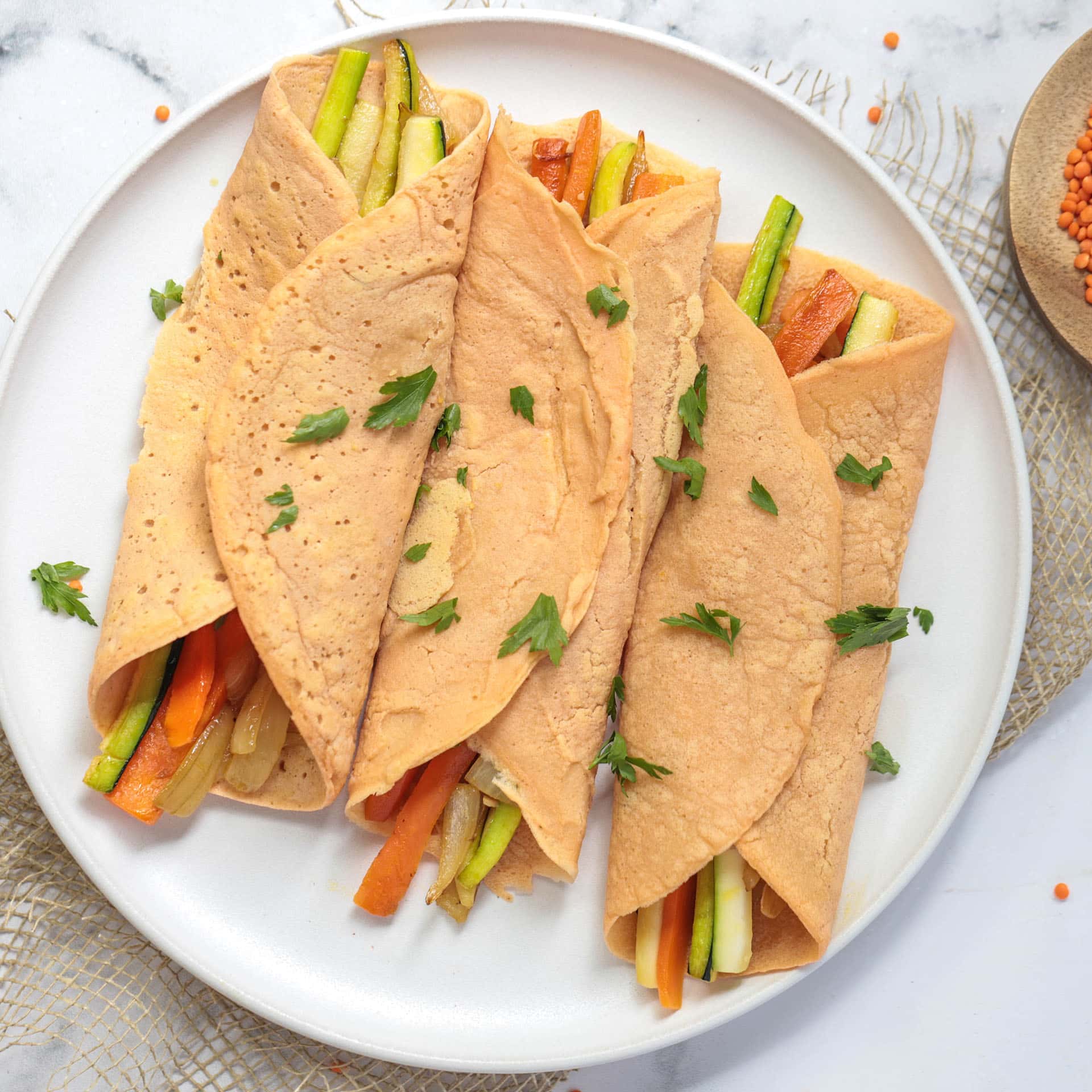 High-Protein Red Lentil Tortillas - Easy Vegan Meal Plan