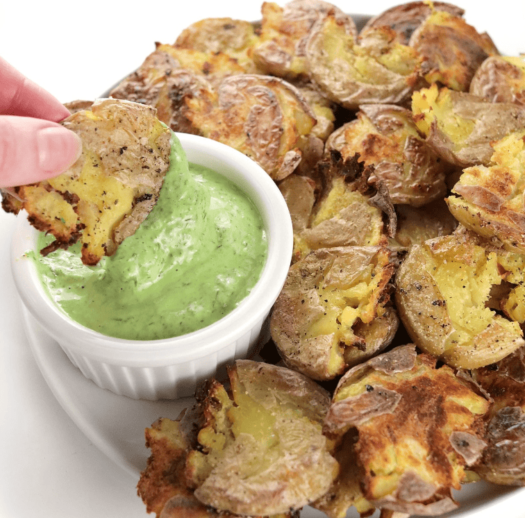 Easy Smashed Potatoes - Easy Vegan Meal Plan