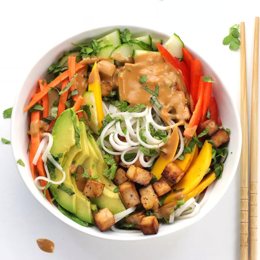 Vegan Spring Roll in a Bowl - Easy Vegan Meal Plan